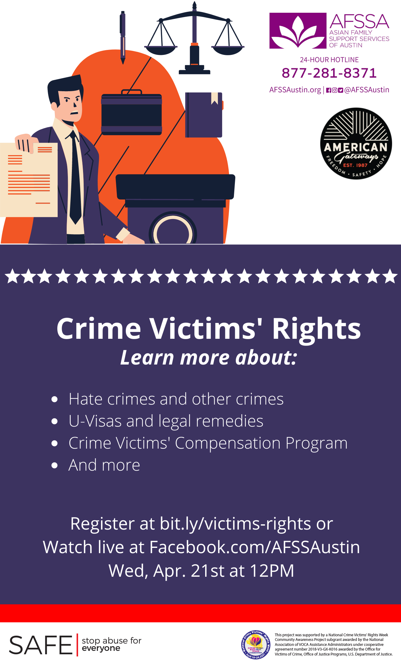 SAFE & National Crime Victims’ Rights Week 2021 - The SAFE Alliance